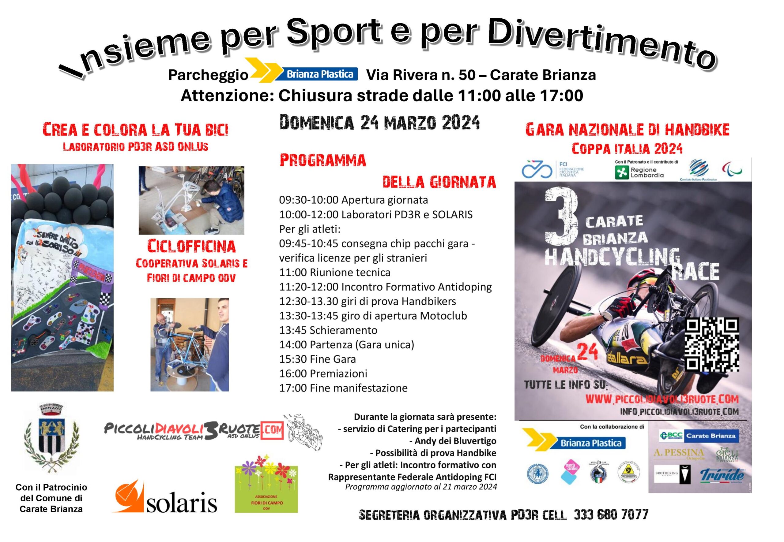 Nazionale Handbike – 3° Handcycling Race di Carate Brianza – Federciclismo