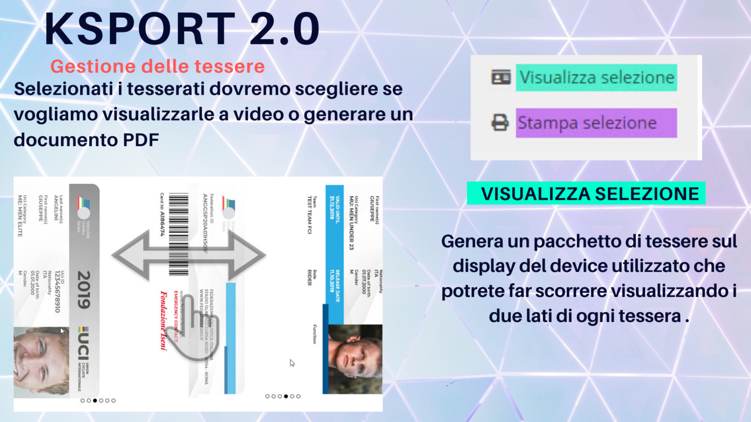 KSport 2.0 – La gestione delle tessere – Federciclismo